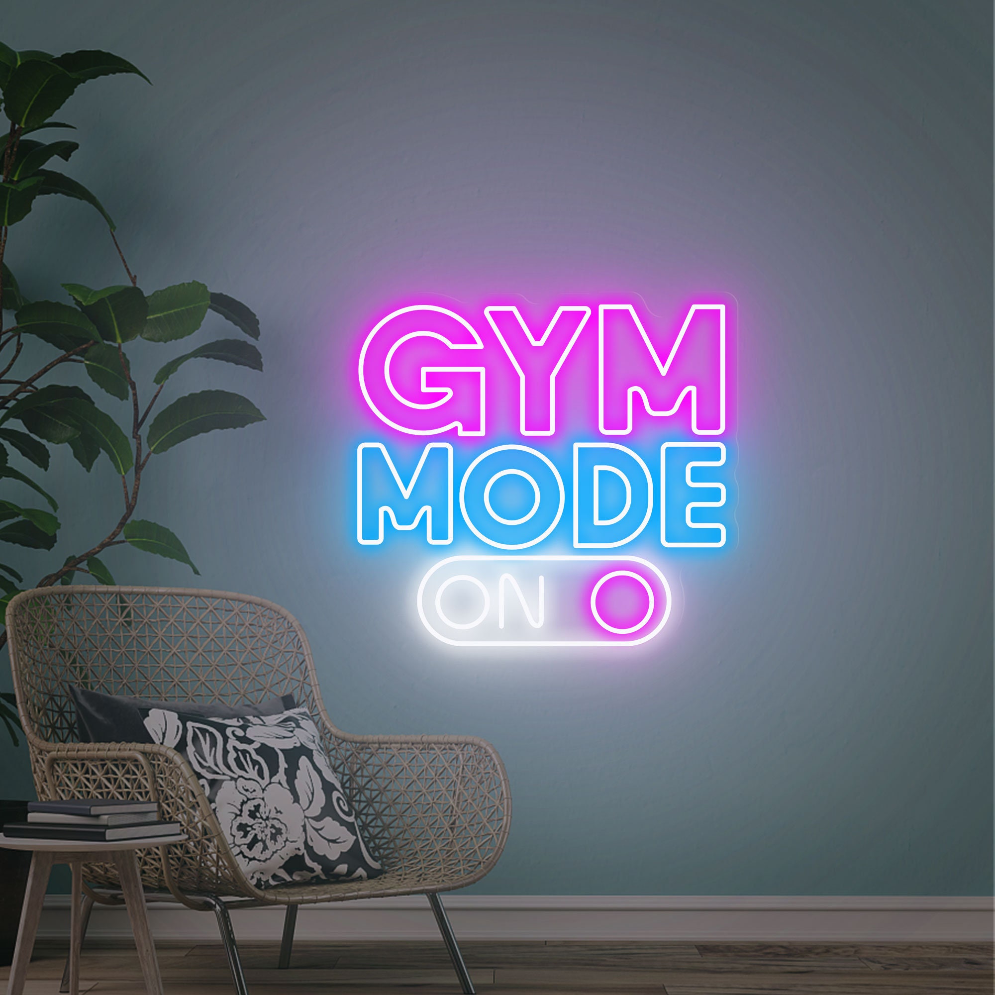 GYM Neon Sign, GYM Mode on Led Light Sign, GYM Wall Decor, Fitness Sign ...
