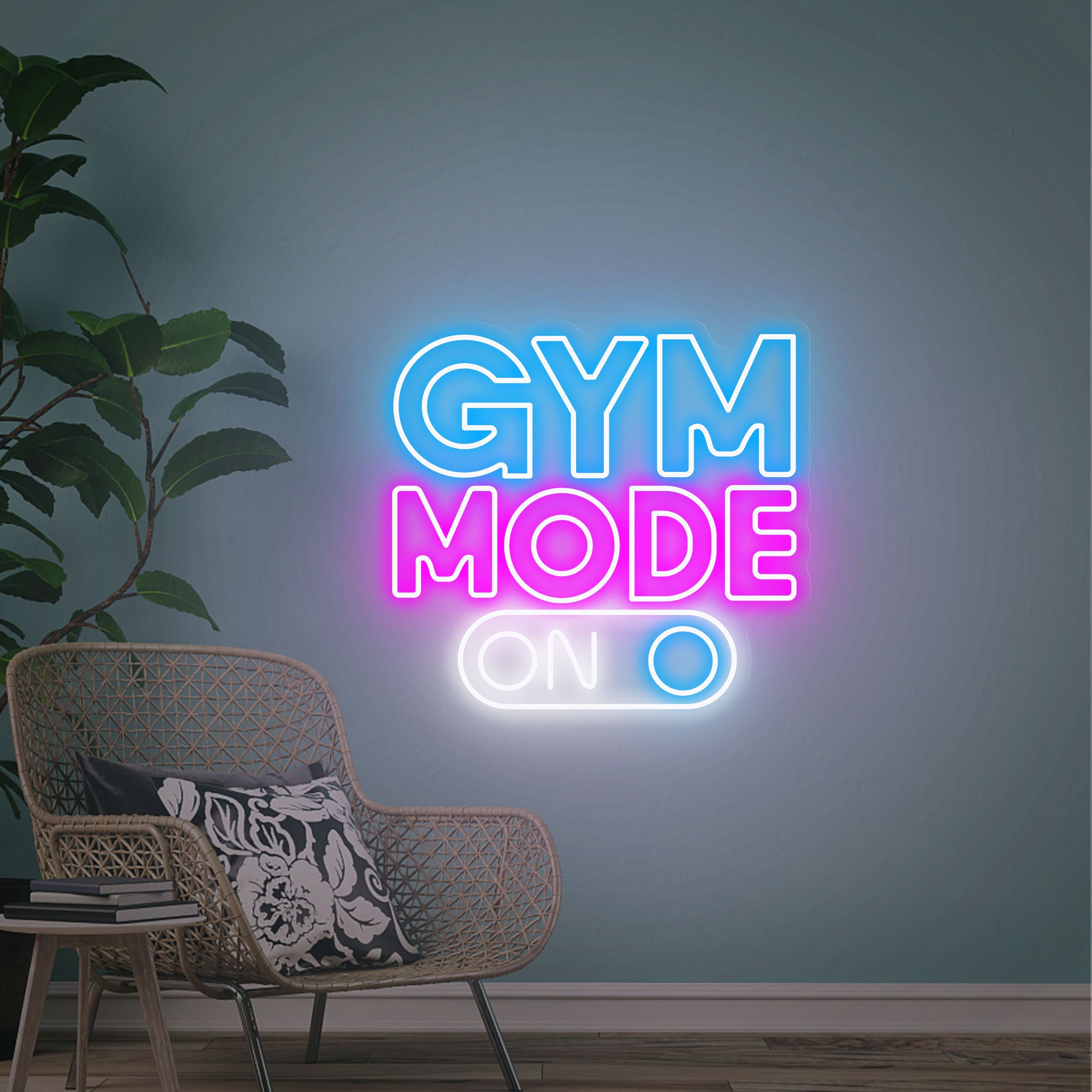 GYM Neon Sign, GYM Mode on Led Light Sign, GYM Wall Decor, Fitness Sign ...
