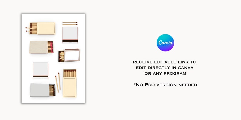 BLANK MATCHBOX TEMPLATE Digital Download - Etsy