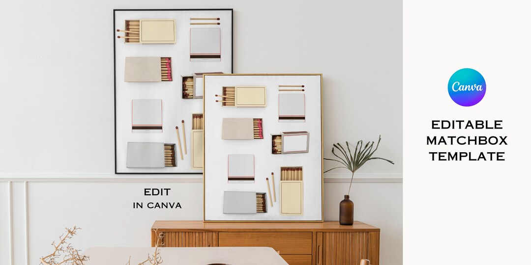 BLANK MATCHBOX TEMPLATE Digital Download - Etsy