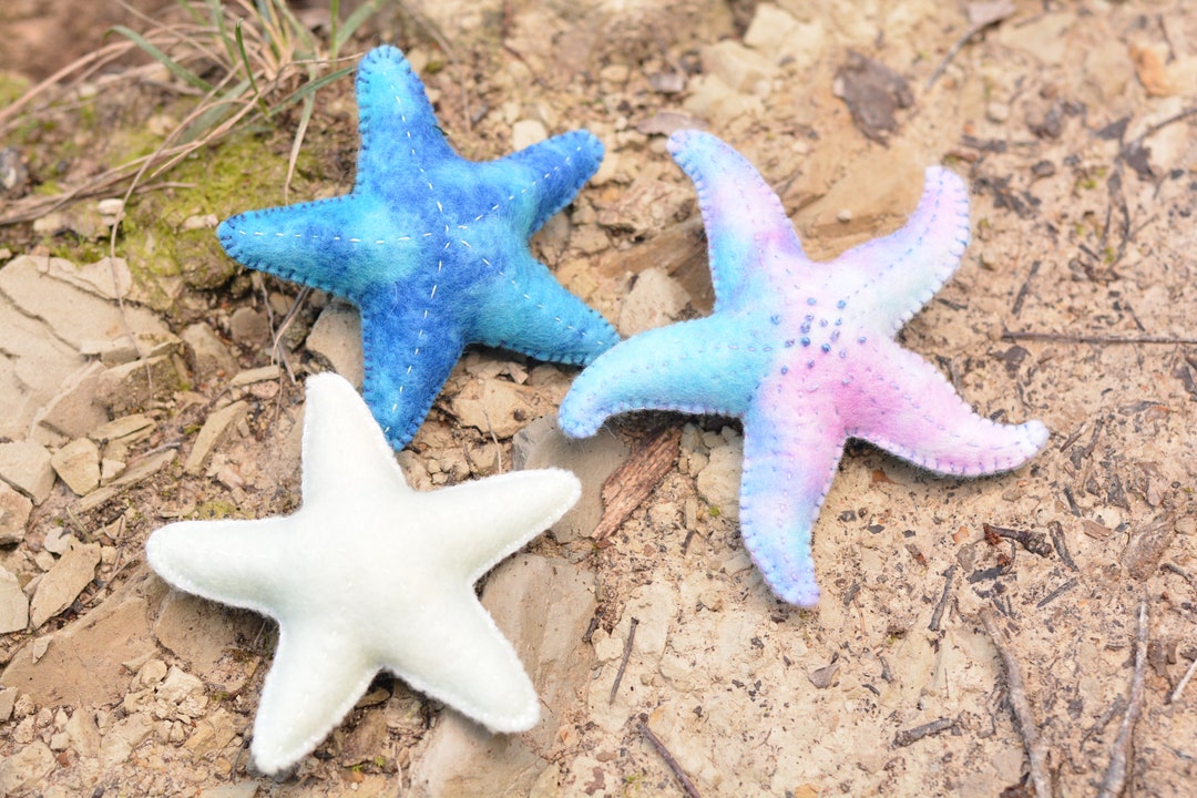 Felt Starfish - Sea Felt Creatures - Summer Nature Table - Ocean Life ...