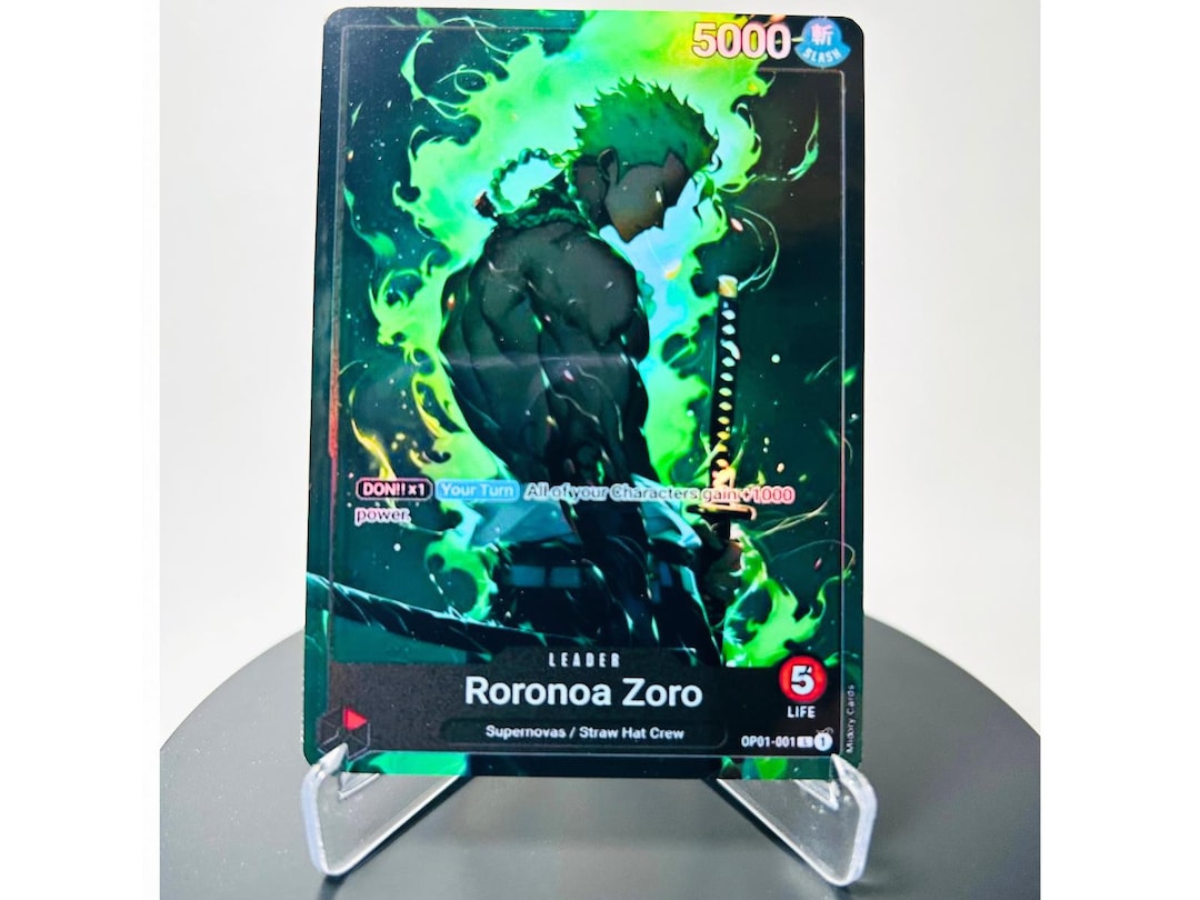 Zoro Leader RED OP01 Custom – Karte One Piece - Hyper-gloss Full Holo ...