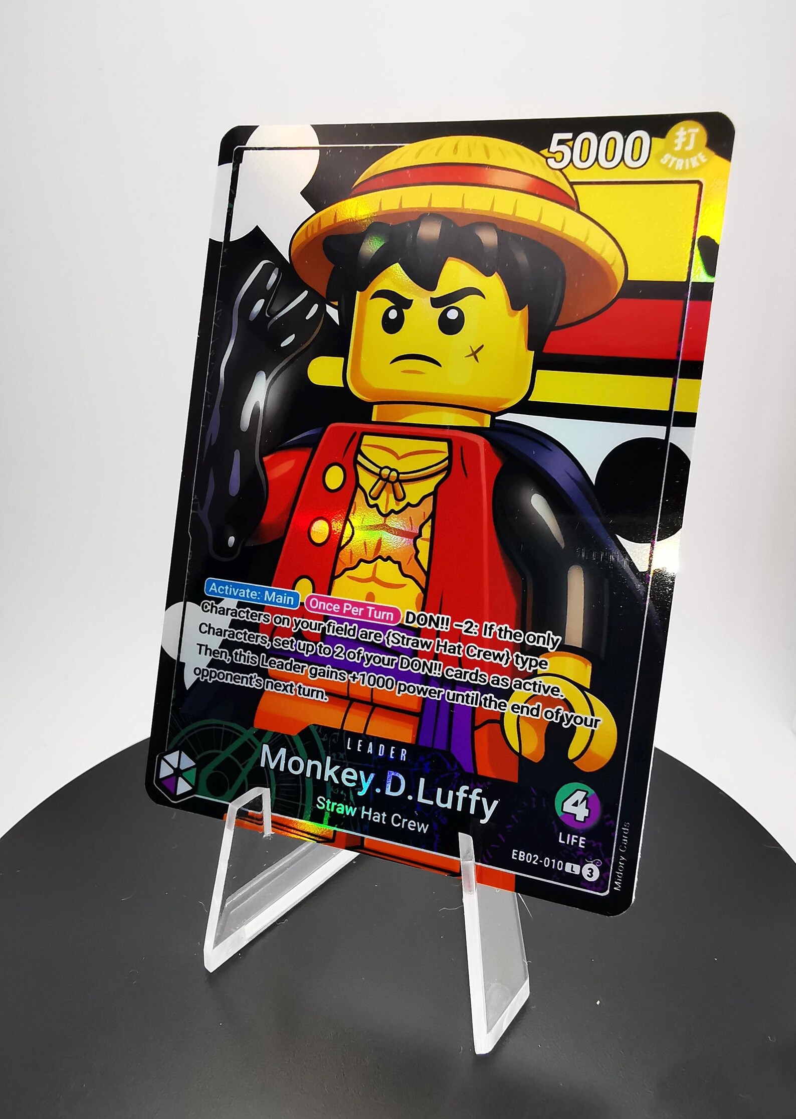 Luffy Leader EB02 Custom – Karte One Piece - Hyper-gloss Full Holo Foil ...