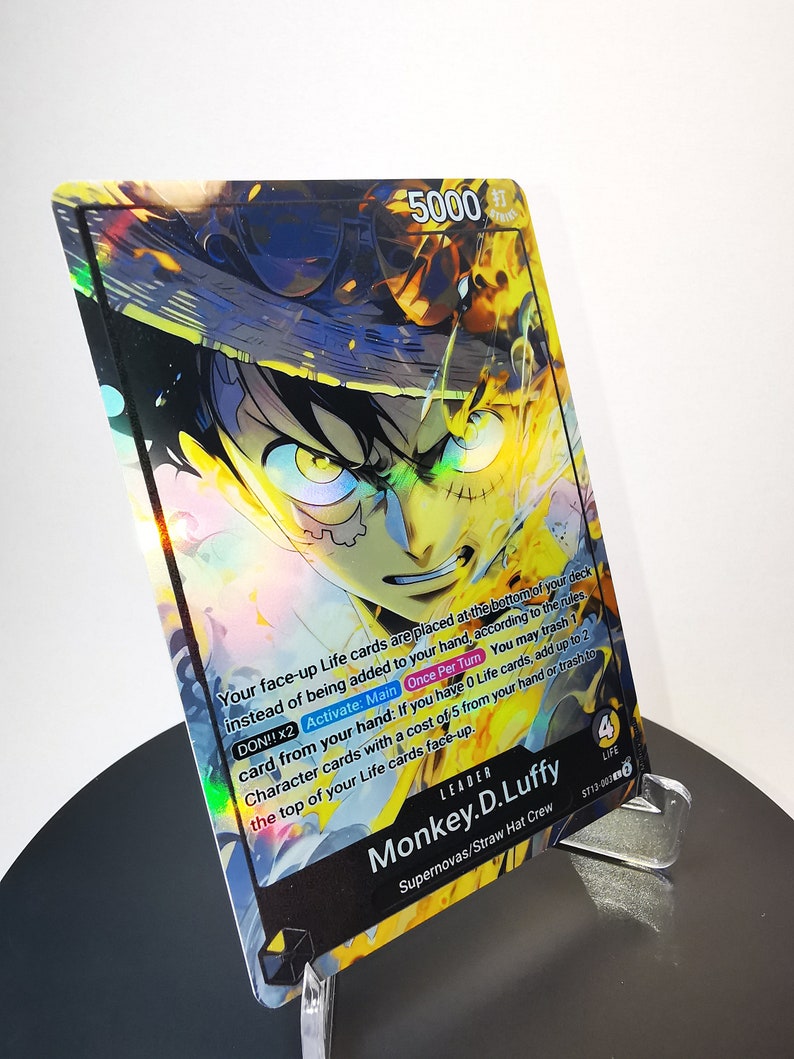 LUFFY Leader BY ST13 Custom – Karte One Piece - Hyper-gloss Full Holo ...