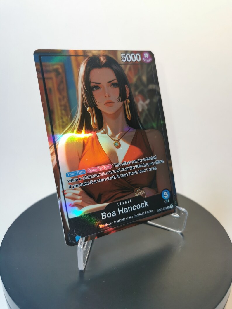 Boa Hancock OP07 Custom Leader Karte One Piece Hyper-gloss Full Holo ...