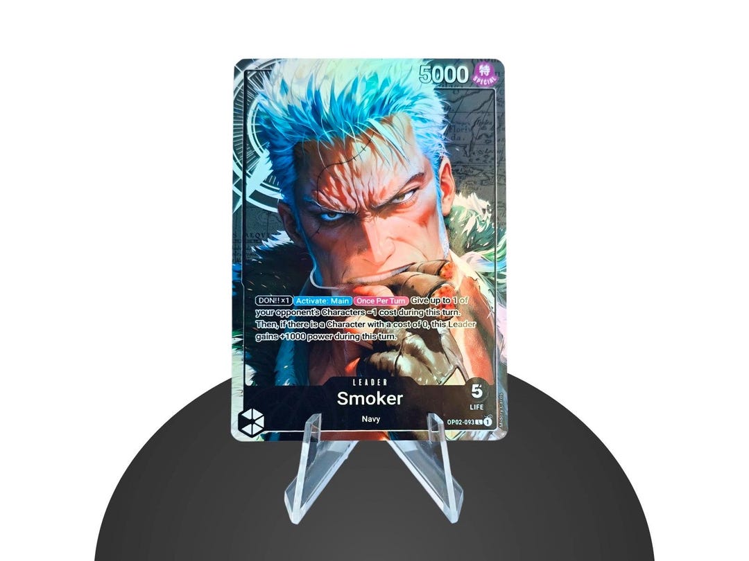 Smoker Leader OP02 Custom – Karte One Piece - Hyper-gloss Full Holo ...