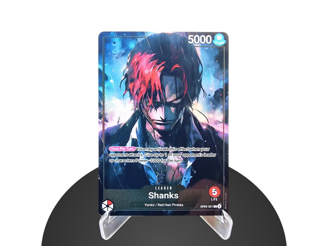 Shanks OP09 Custom Leader – Karte One Piece - Hyper-gloss Full Holo ...