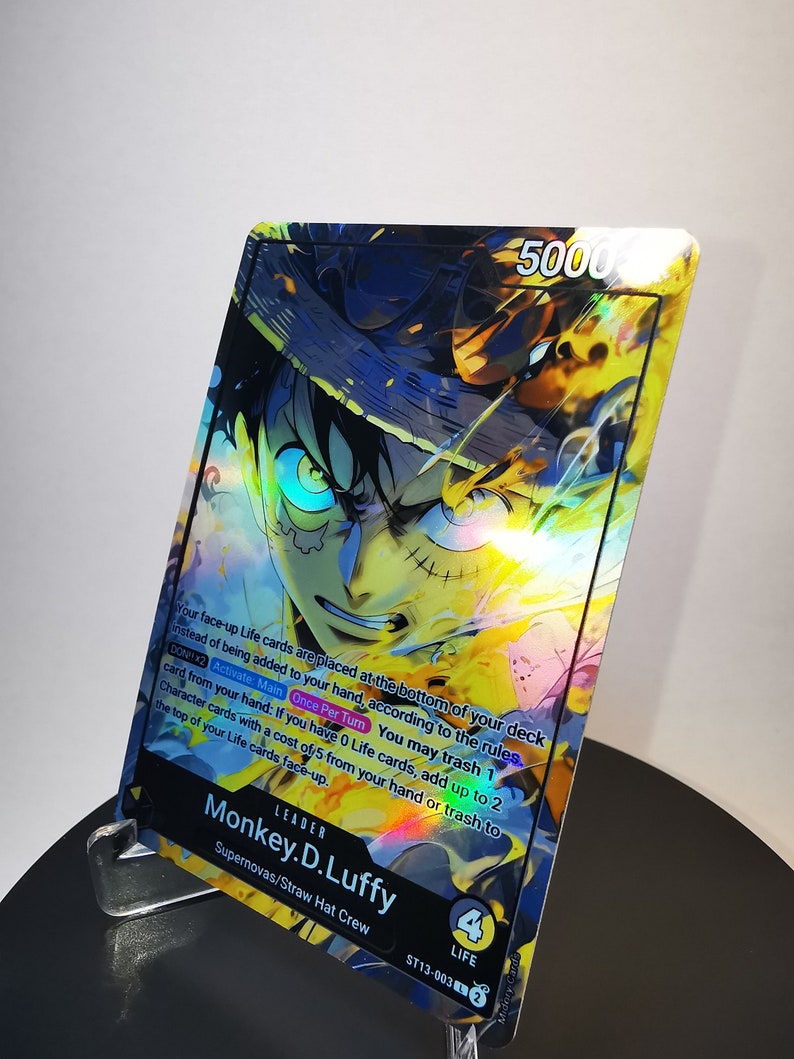 LUFFY Leader BY ST13 Custom – Karte One Piece - Hyper-gloss Full Holo ...