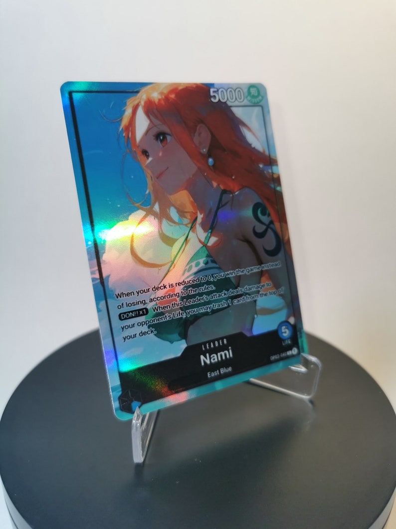 NAMI Custom Leader OP03 Karte One Piece Custom Hyper-gloss Full Holo ...