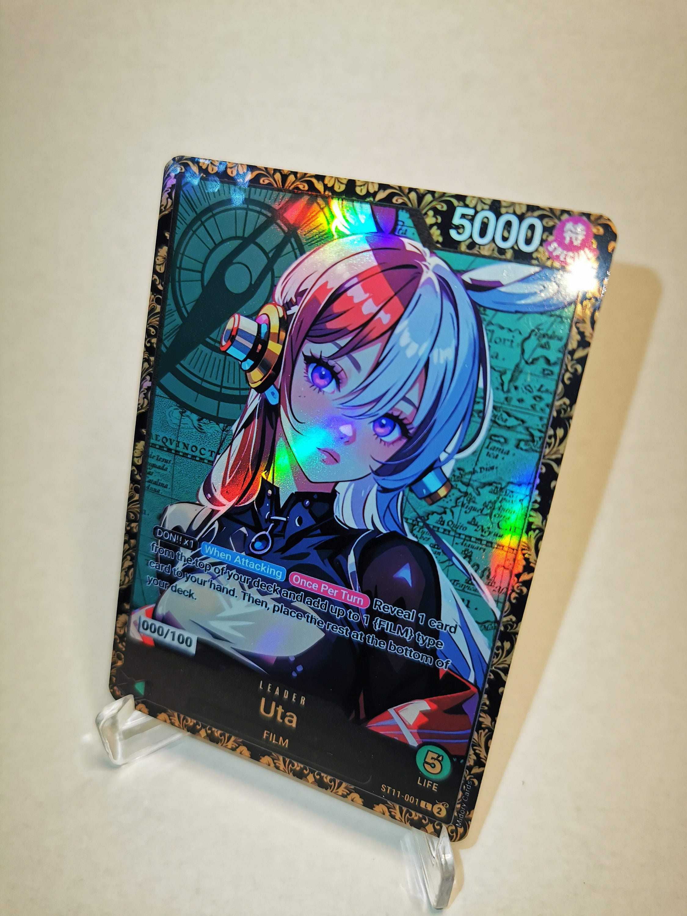 Uta Leader LIMITED Champion Edition Karte One Piece Custom Hyper-gloss ...