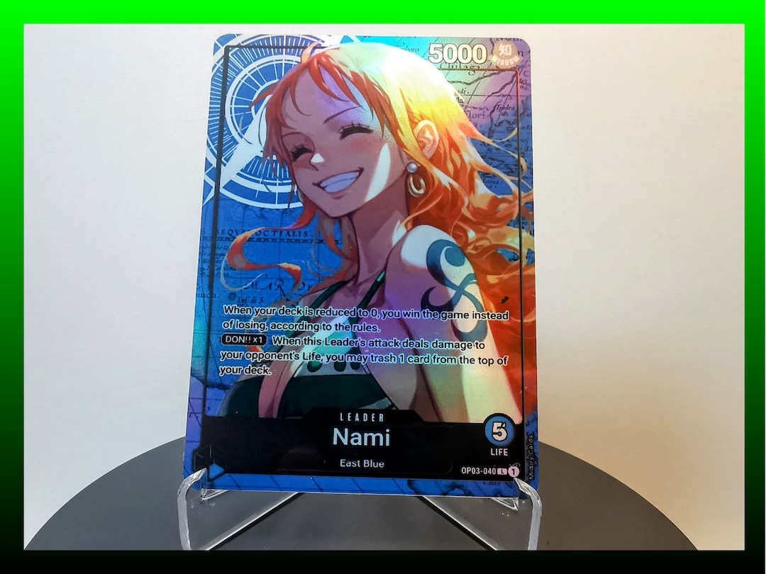 NAMI Custom Leader OP03 Karte One Piece Custom Hyper-gloss Full Holo ...
