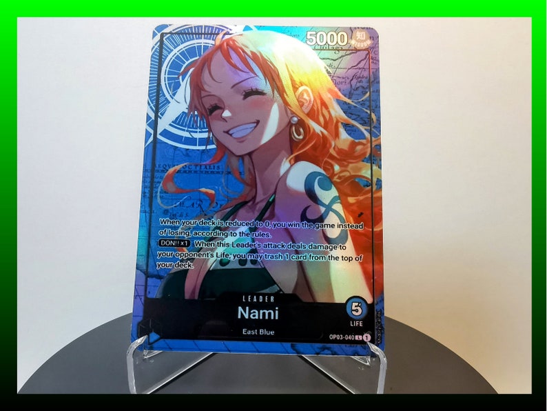 NAMI Custom Leader OP03 Karte One Piece Custom Hyper-gloss Full Holo ...