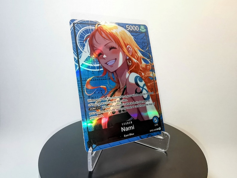 NAMI Custom Leader OP03 Karte One Piece Custom Hyper-gloss Full Holo ...