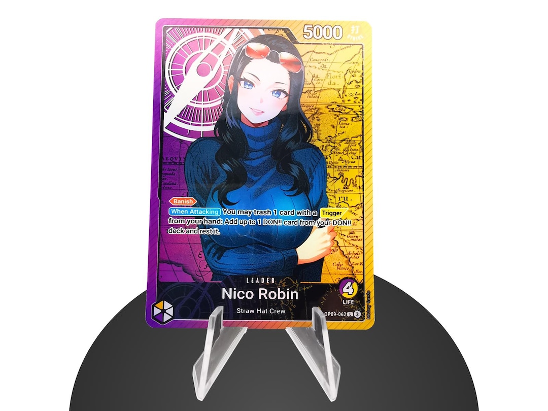 Nico Robin OP09 Custom Leader – Karte One Piece - Hyper-gloss Full Holo ...