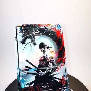 Zoro Leader RED OP01 Custom Karte One Piece Hyper-gloss Full Holo Foil ...