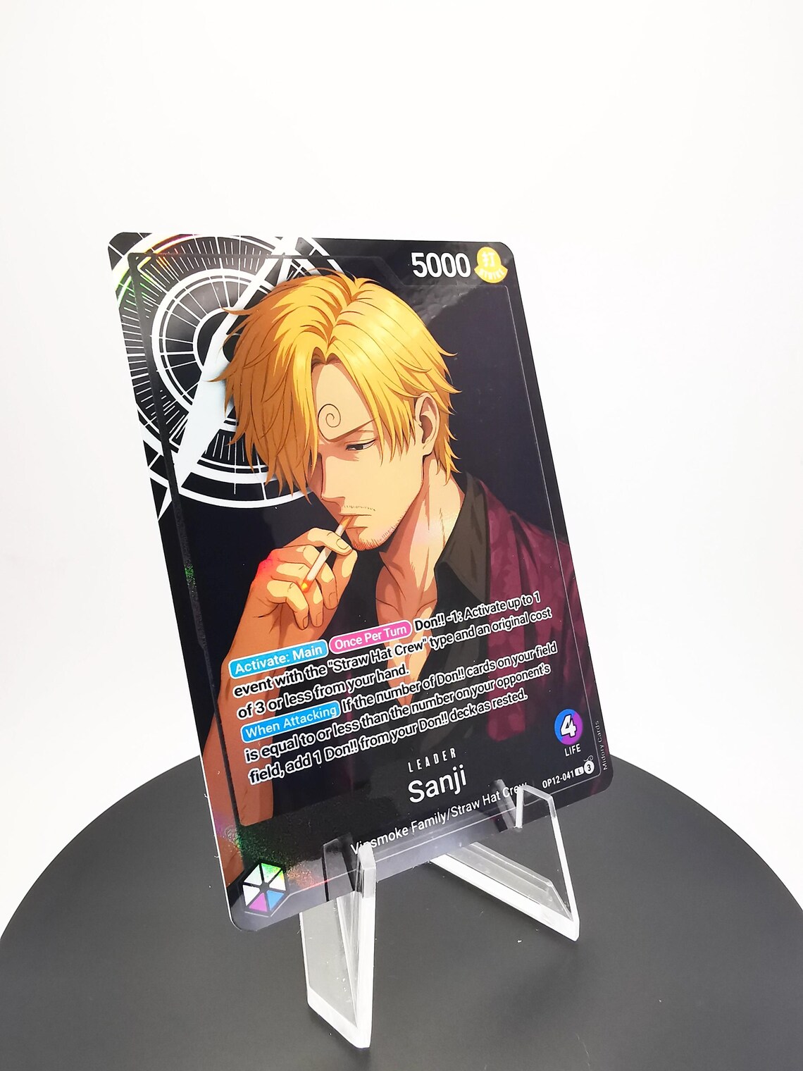 Sanji Custom Leader OP12 –karte One Piece- Hyper-gloss Full Holo Foil ...