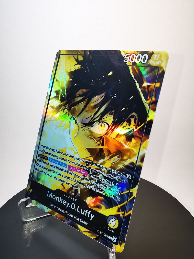 LUFFY Leader BY ST13 Custom – Karte One Piece - Hyper-gloss Full Holo ...