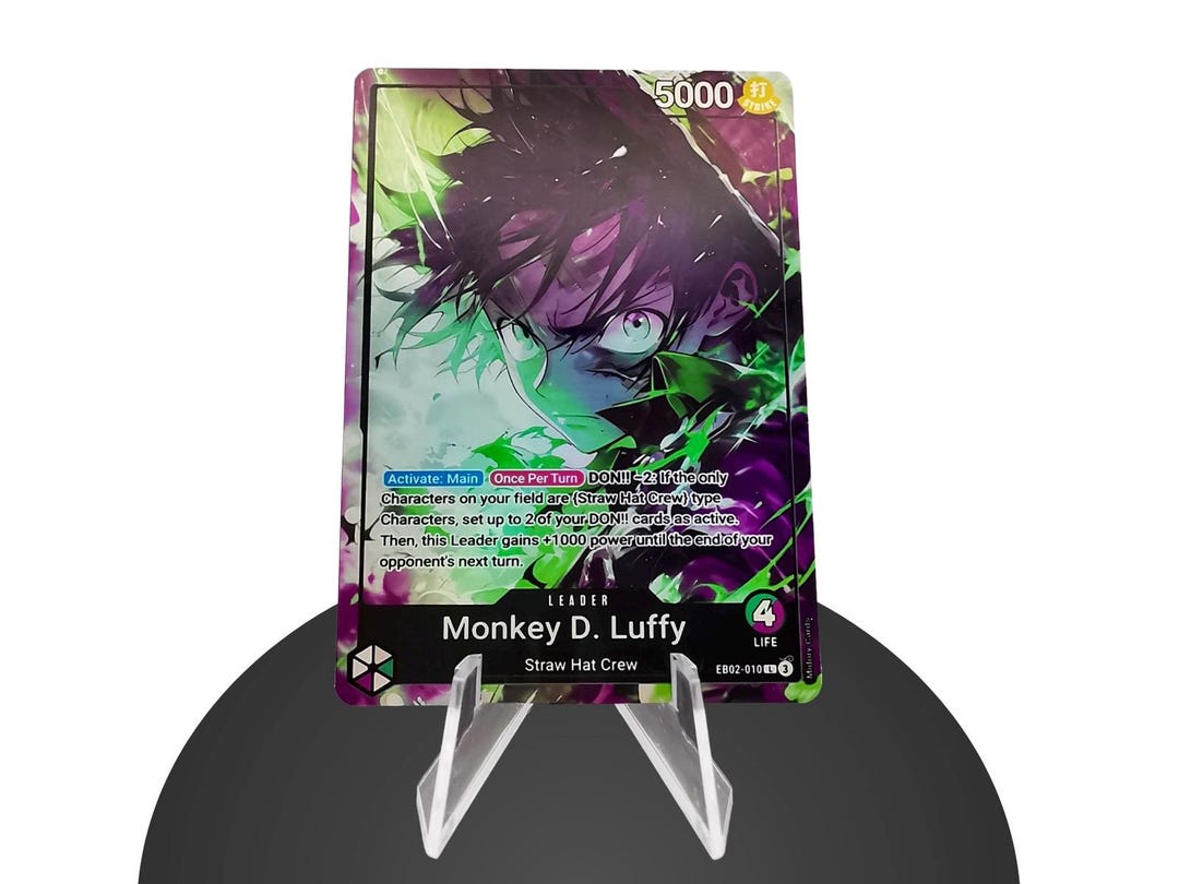 Luffy Leader EB02 Custom – Karte One Piece - Hyper-gloss Full Holo Foil ...