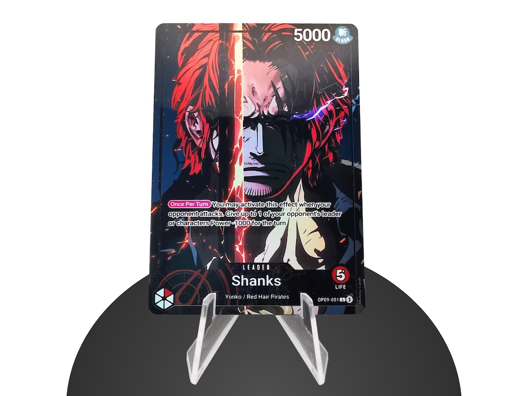 Shanks OP09 Custom Leader – Karte One Piece - Hyper-gloss Full Holo ...