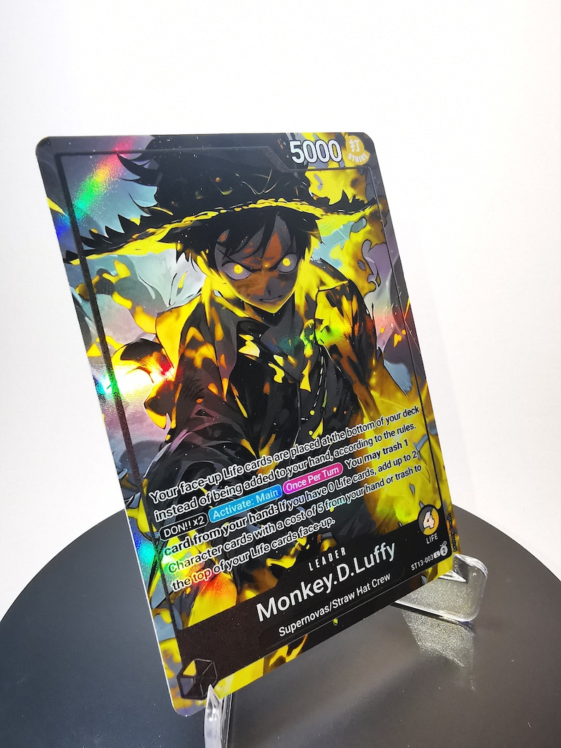 LUFFY Leader BY ST13 Custom – Karte One Piece - Hyper-gloss Full Holo ...