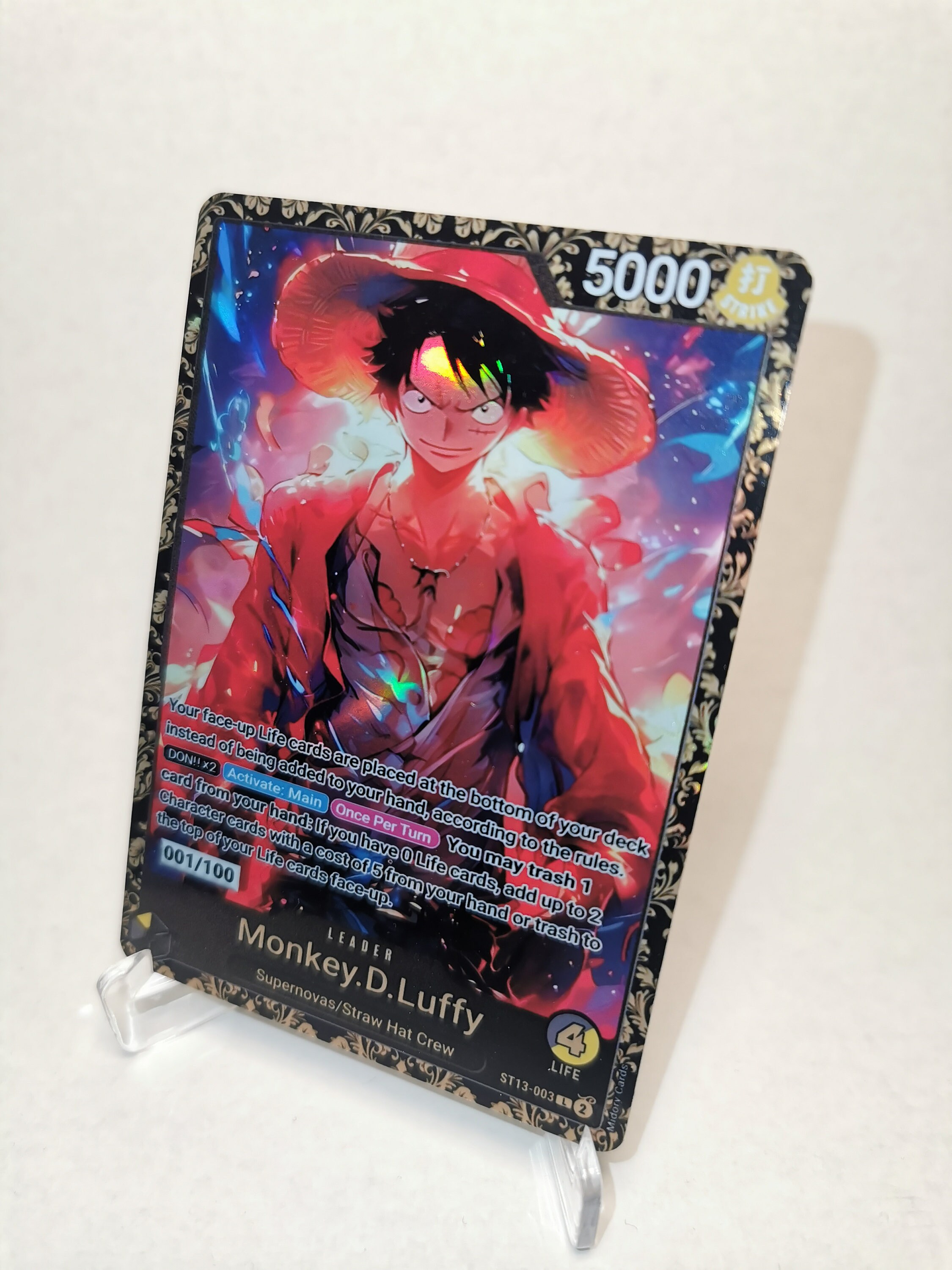 Luffy Leader LIMITED Champion Edition Karte One Piece Custom Hyper ...