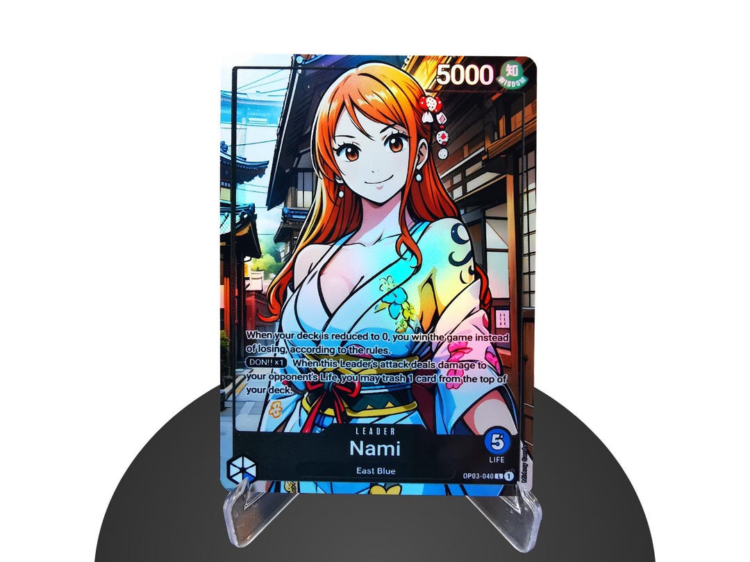 NAMI Custom Leader OP03 Karte One Piece Custom Hyper-gloss Full Holo ...