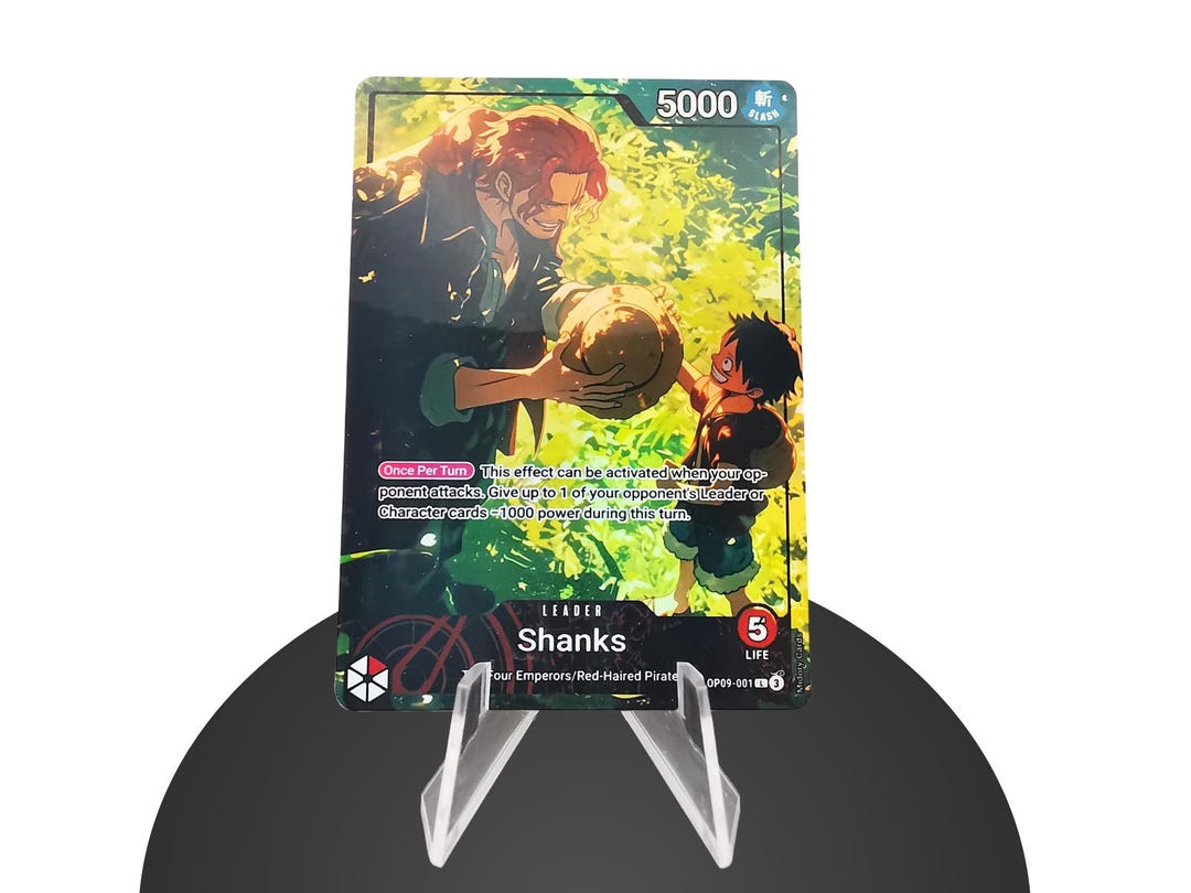 Shanks OP09 Custom Leader – Karte One Piece - Hyper-gloss Full Holo ...
