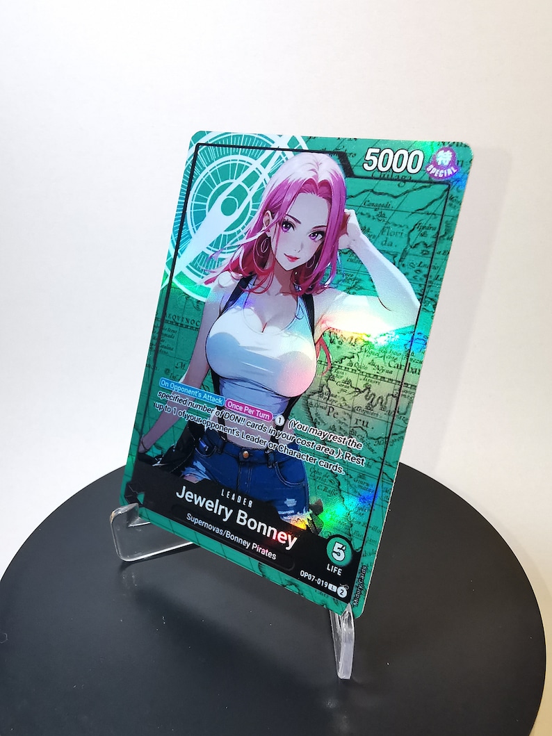 Bonney Custom Leader OP07 One Piece Custom Card Hyper-gloss Full Holo ...