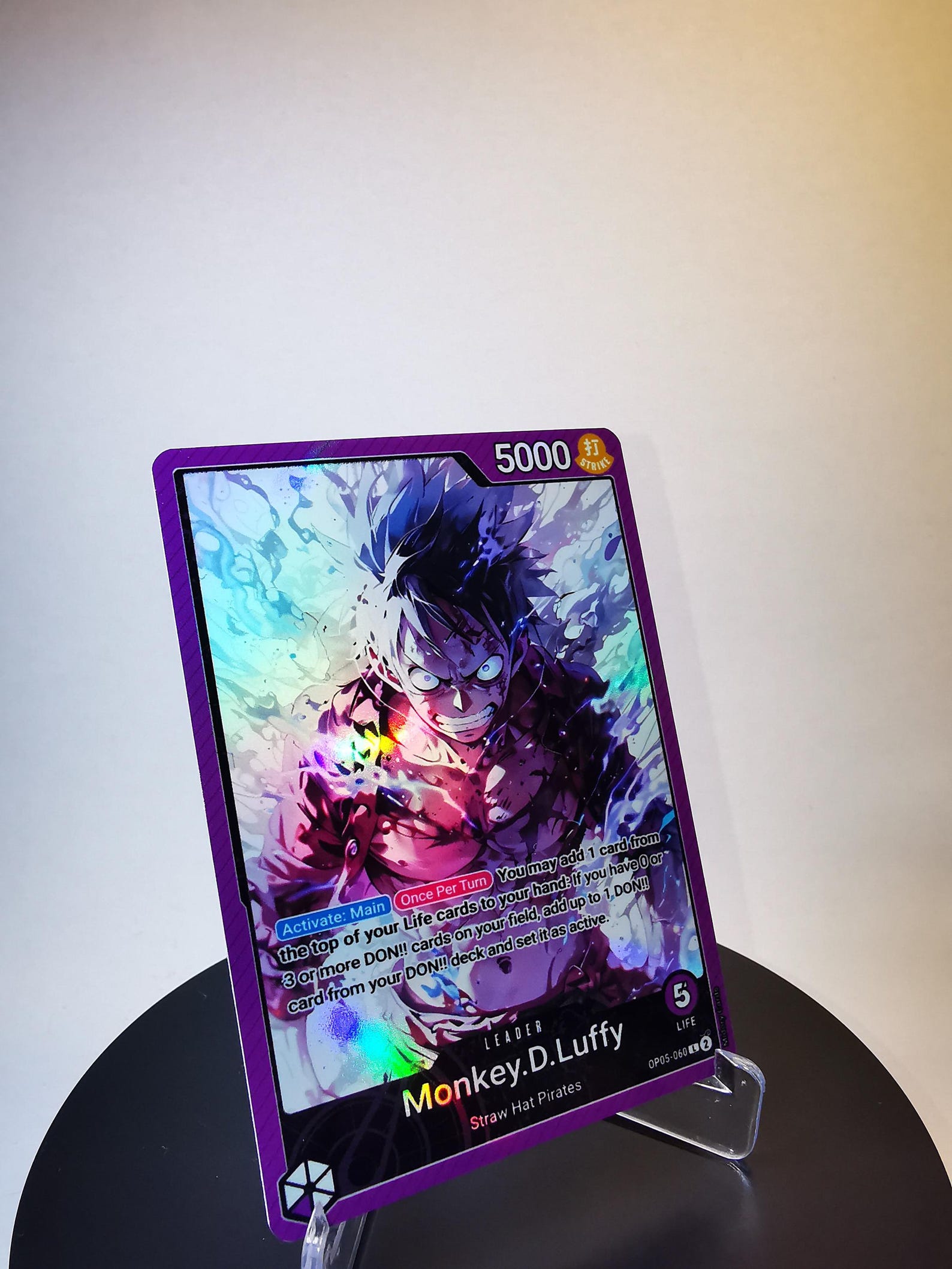 Purple Luffy Leader OP05 Custom – Karte One Piece - Hyper-gloss Full ...