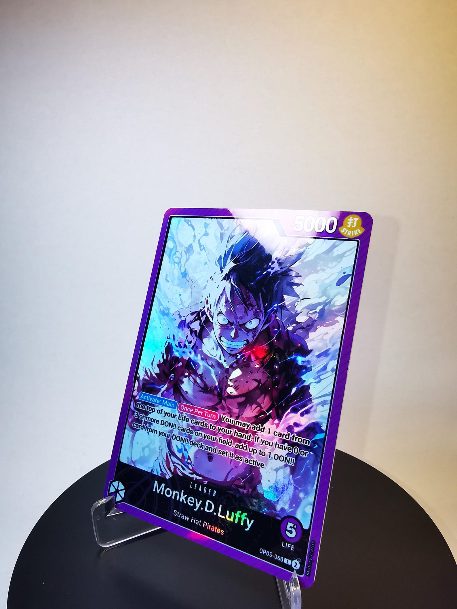Purple Luffy Leader OP05 Custom – Karte One Piece - Hyper-gloss Full ...