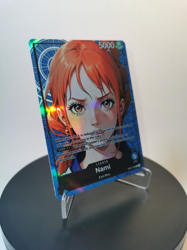 NAMI Custom Leader OP03 Karte One Piece Custom Hyper-gloss Full Holo ...