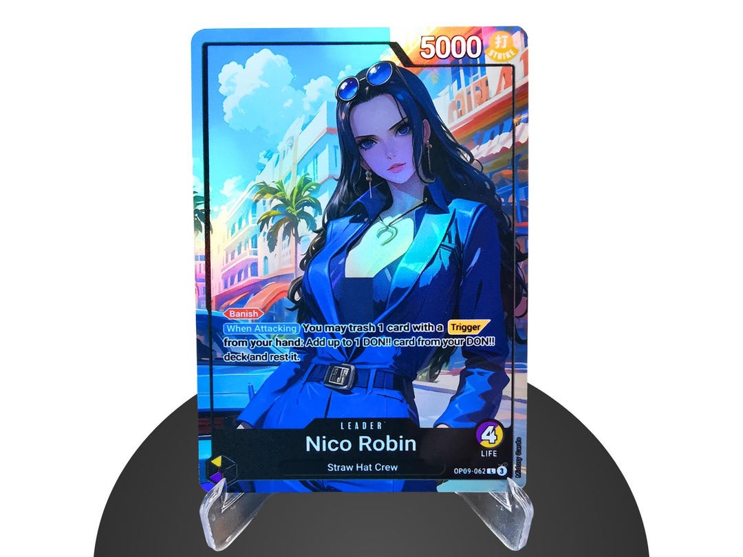 Nico Robin OP09 Custom Leader – Karte One Piece - Hyper-gloss Full Holo ...