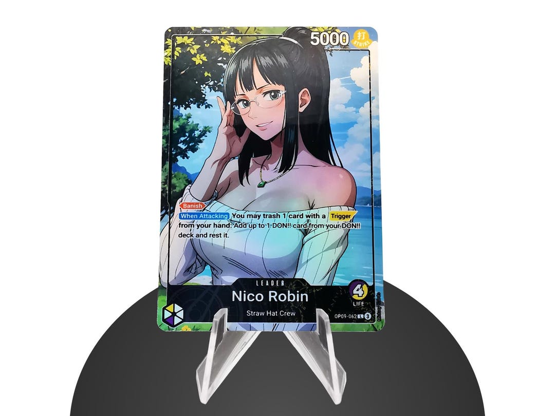 Nico Robin OP09 Custom Leader – Karte One Piece - Hyper-gloss Full Holo ...