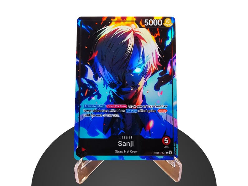 Sanji Custom Leader PRB01 –karte One Piece- Hyper-gloss Full Holo Foil ...