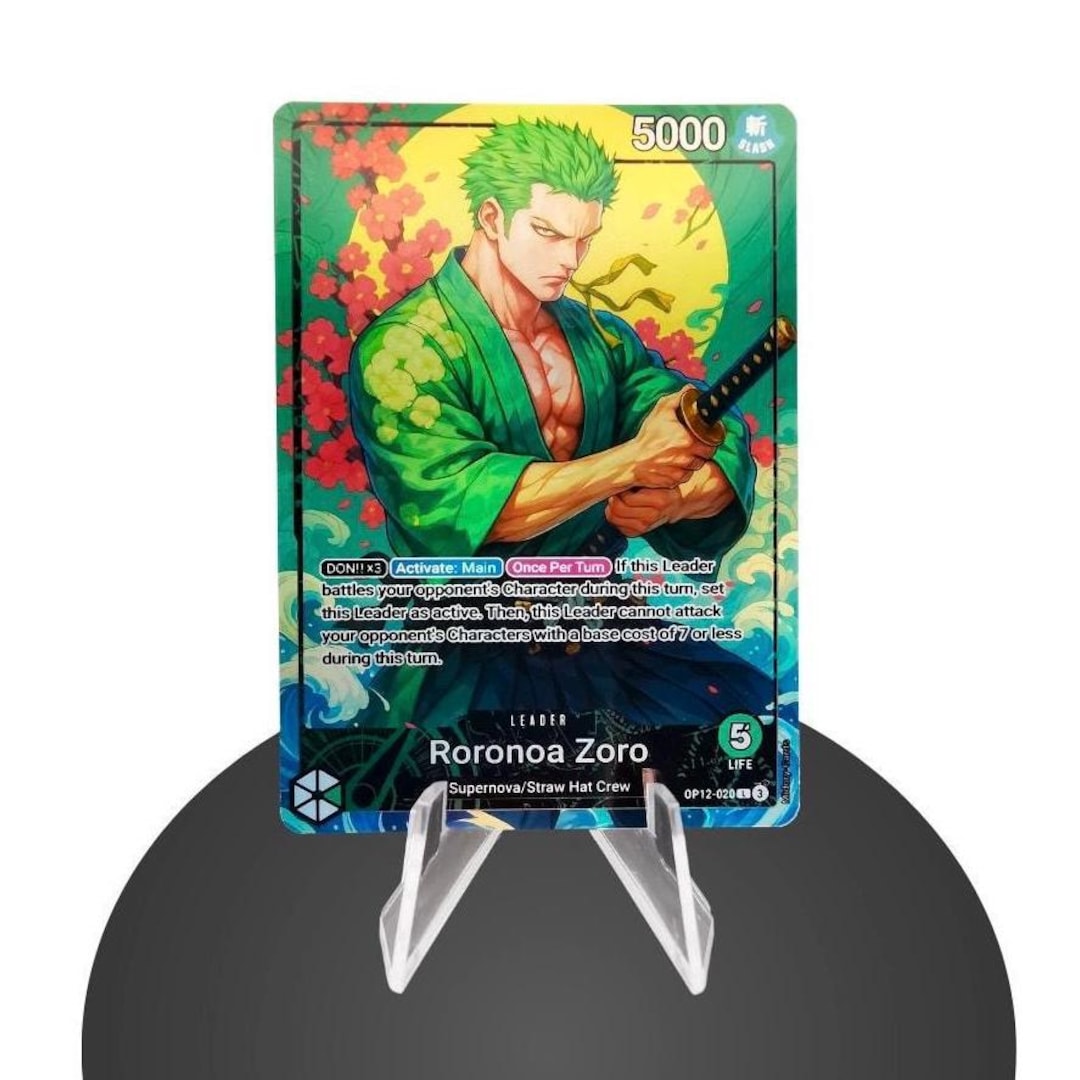 Zoro Leader OP12 Custom – Karte One Piece - Hyper-gloss Full Holo Foil ...