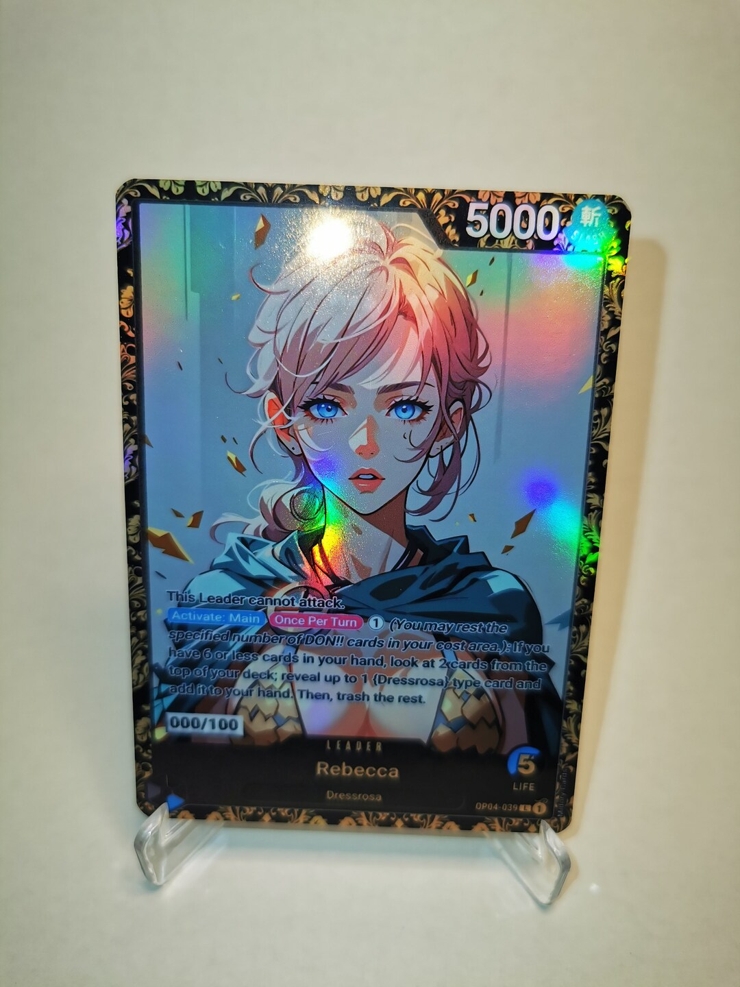 Rebecca Leader LIMITED Champion Edition Karte One Piece Custom Hyper ...