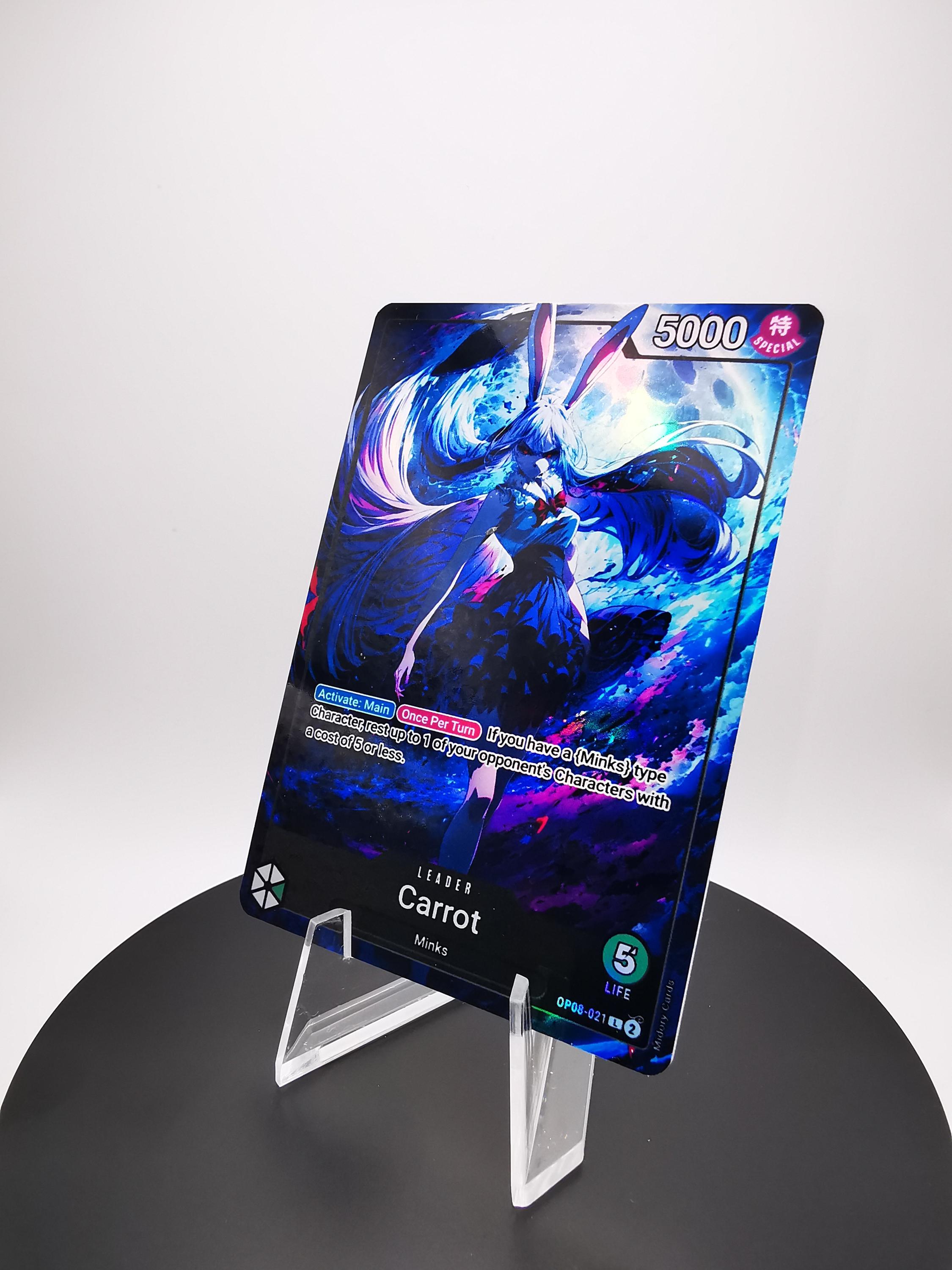 Carrot OP08 Custom Leader – Karte One Piece - Hyper-gloss Full Holo ...