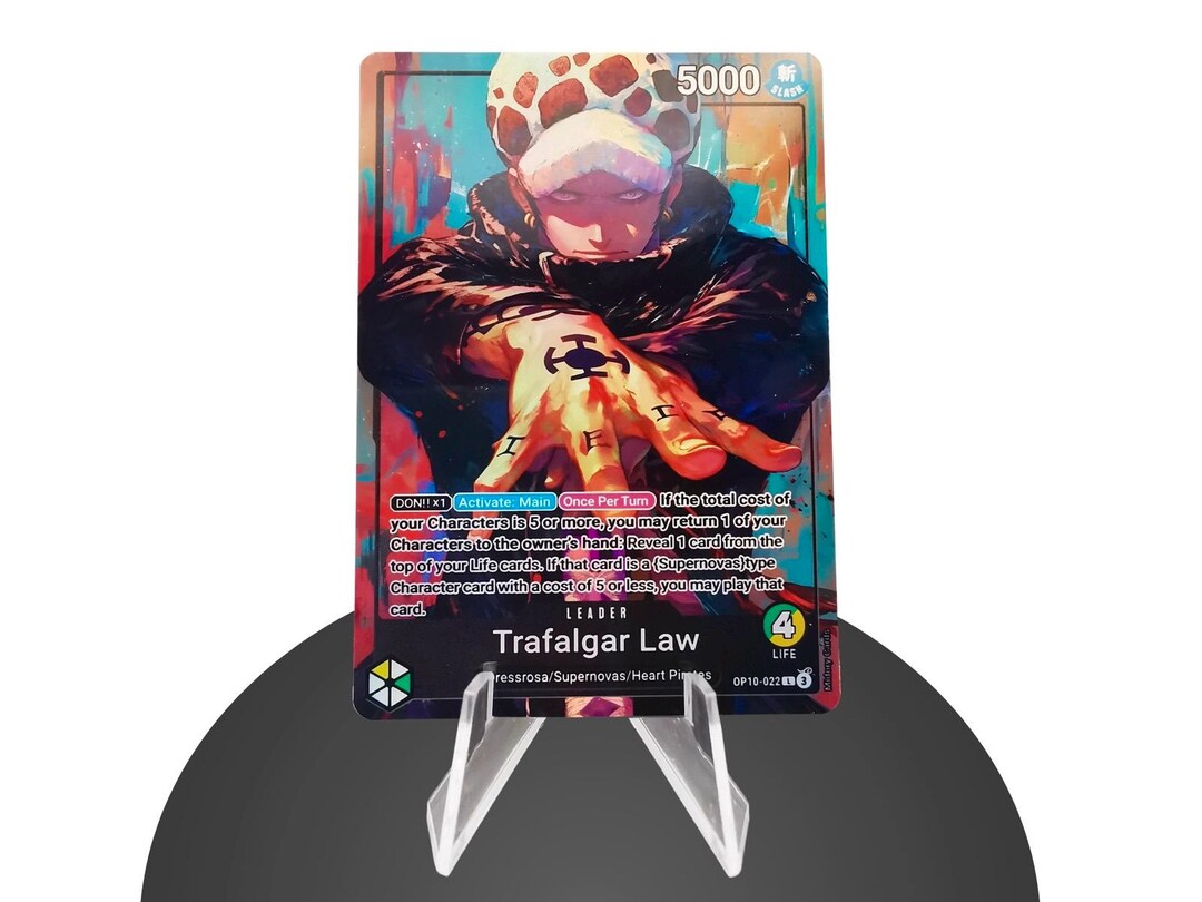 Law Leader OP10 Custom – Karte One Piece - Hyper-gloss Full Holo Foil ...