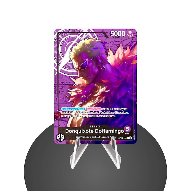 Doflamingo OP14 Custom Leader – Karte One Piece - Hyper-gloss Full Holo ...