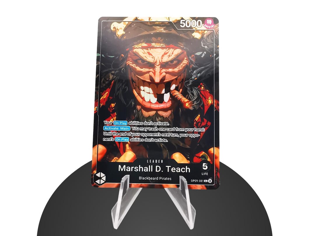 Blackbeard Custom Leader OP09 – Karte One Piece Custom - Hyper-gloss ...