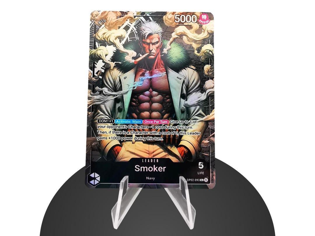 Smoker Leader OP02 Custom – Karte One Piece - Hyper-gloss Full Holo ...