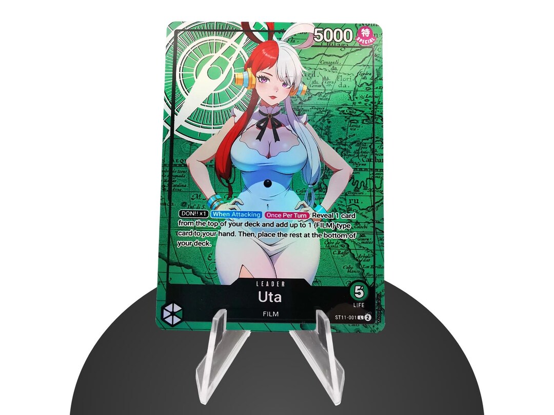 Uta Leader ST11 Custom – Karte One Piece - Hyper-gloss Full Holo Foil - Etsy