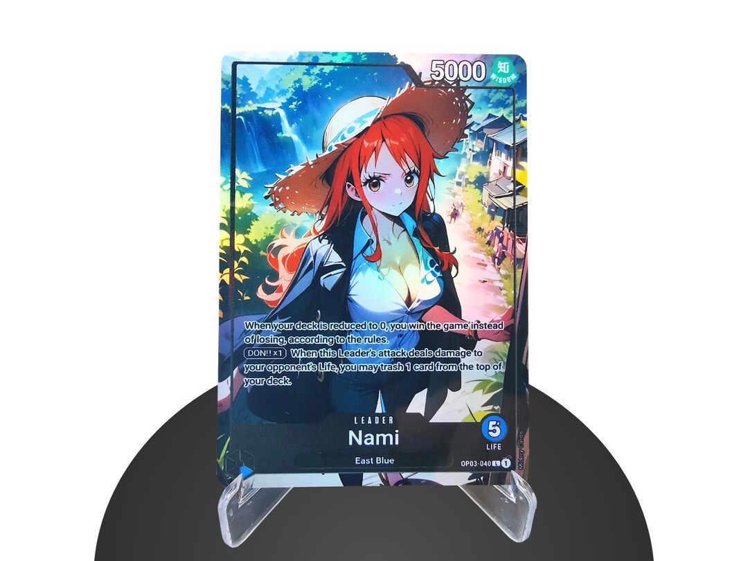 NAMI Custom Leader OP03 Karte One Piece Custom Hyper-gloss Full Holo ...