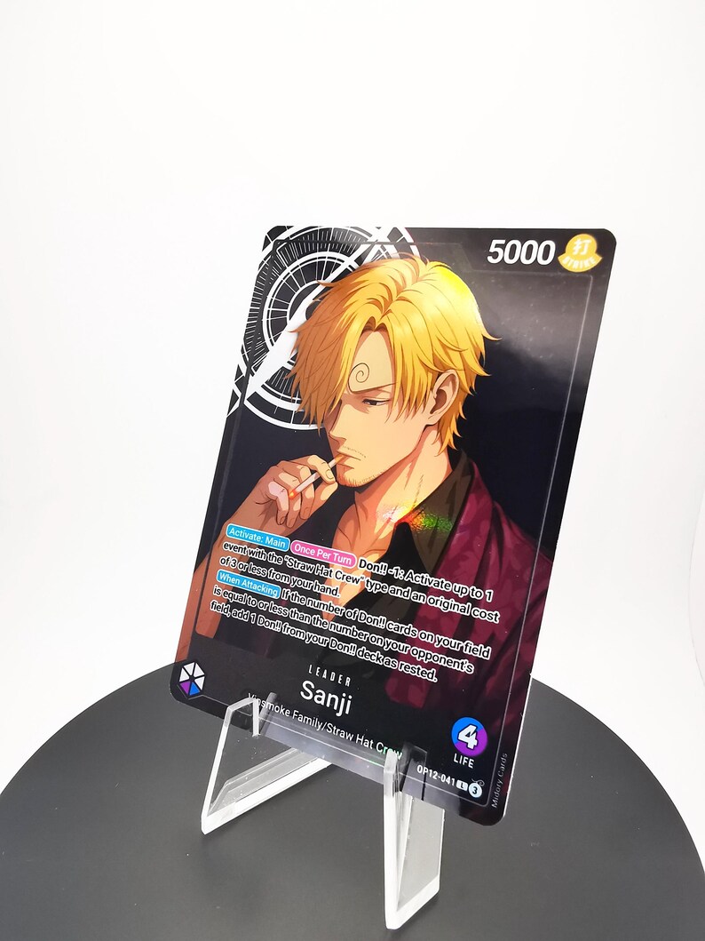 Sanji Custom Leader OP12 –karte One Piece- Hyper-gloss Full Holo Foil ...