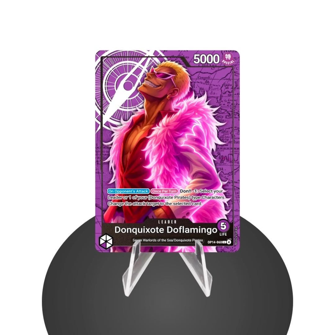 Doflamingo OP14 Custom Leader – Karte One Piece - Hyper-gloss Full Holo ...