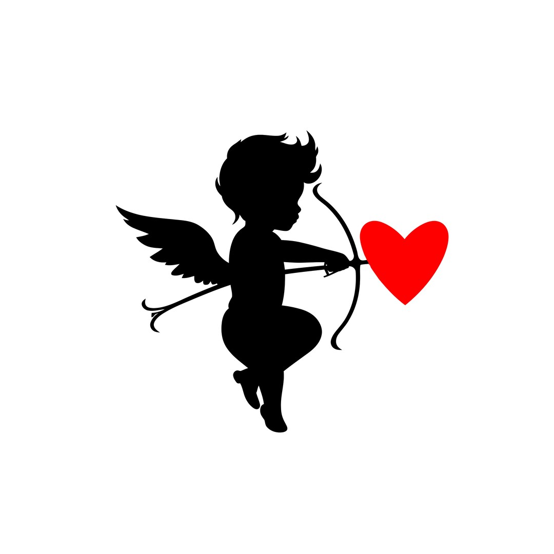 Enchanted Love: High-quality Cupid With Heart Vector Portrait - Etsy