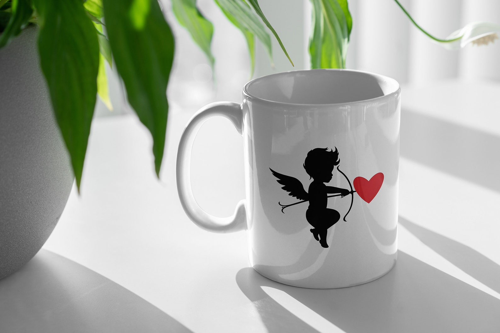 Enchanted Love: High-quality Cupid With Heart Vector Portrait - Etsy
