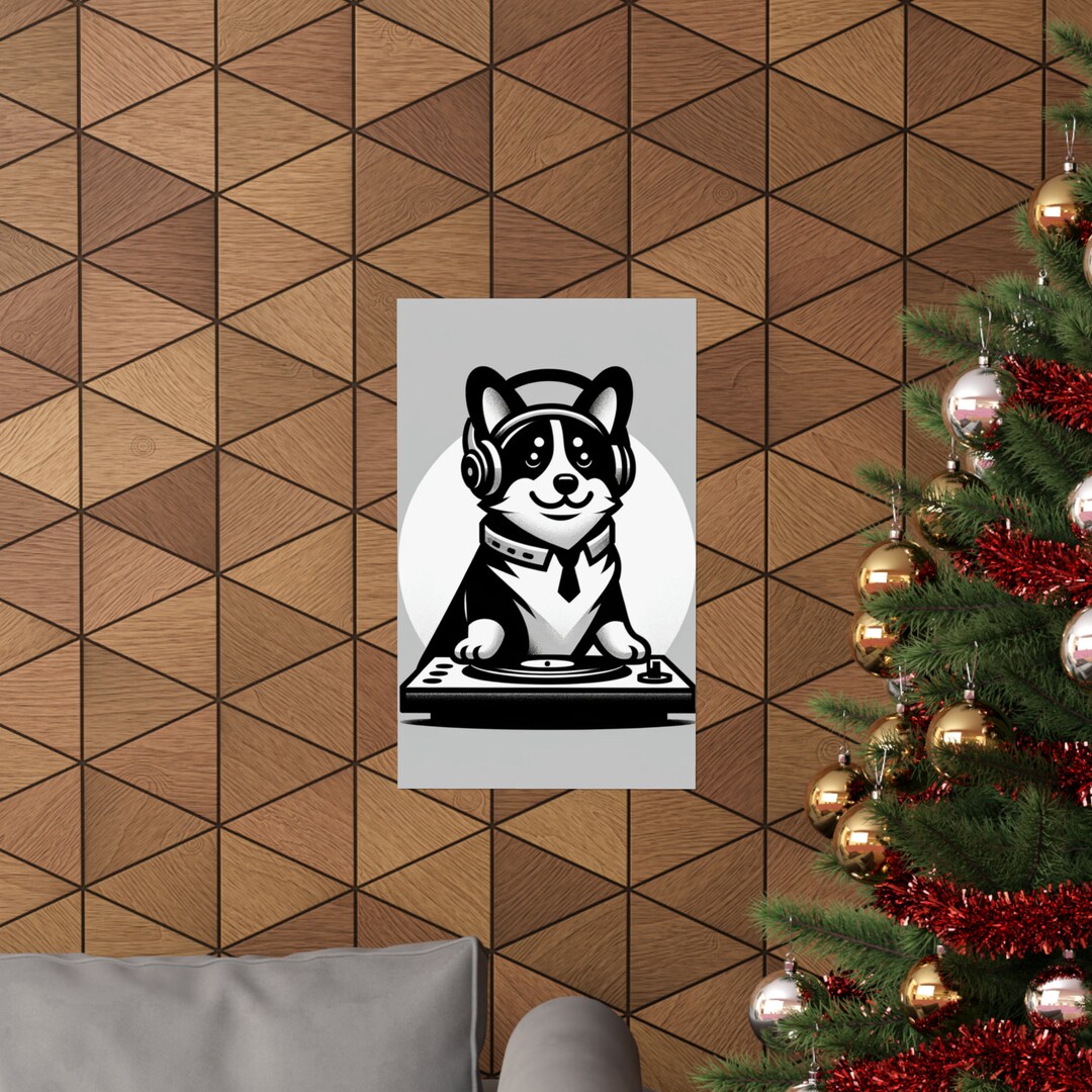 Cute Corgi Poster Design / Dog Lover / Corgi Lovers / Corgi Butt / DJ ...