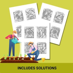 40 Print Word Search Puzzles on the Gardening | Large Print | Adults ...