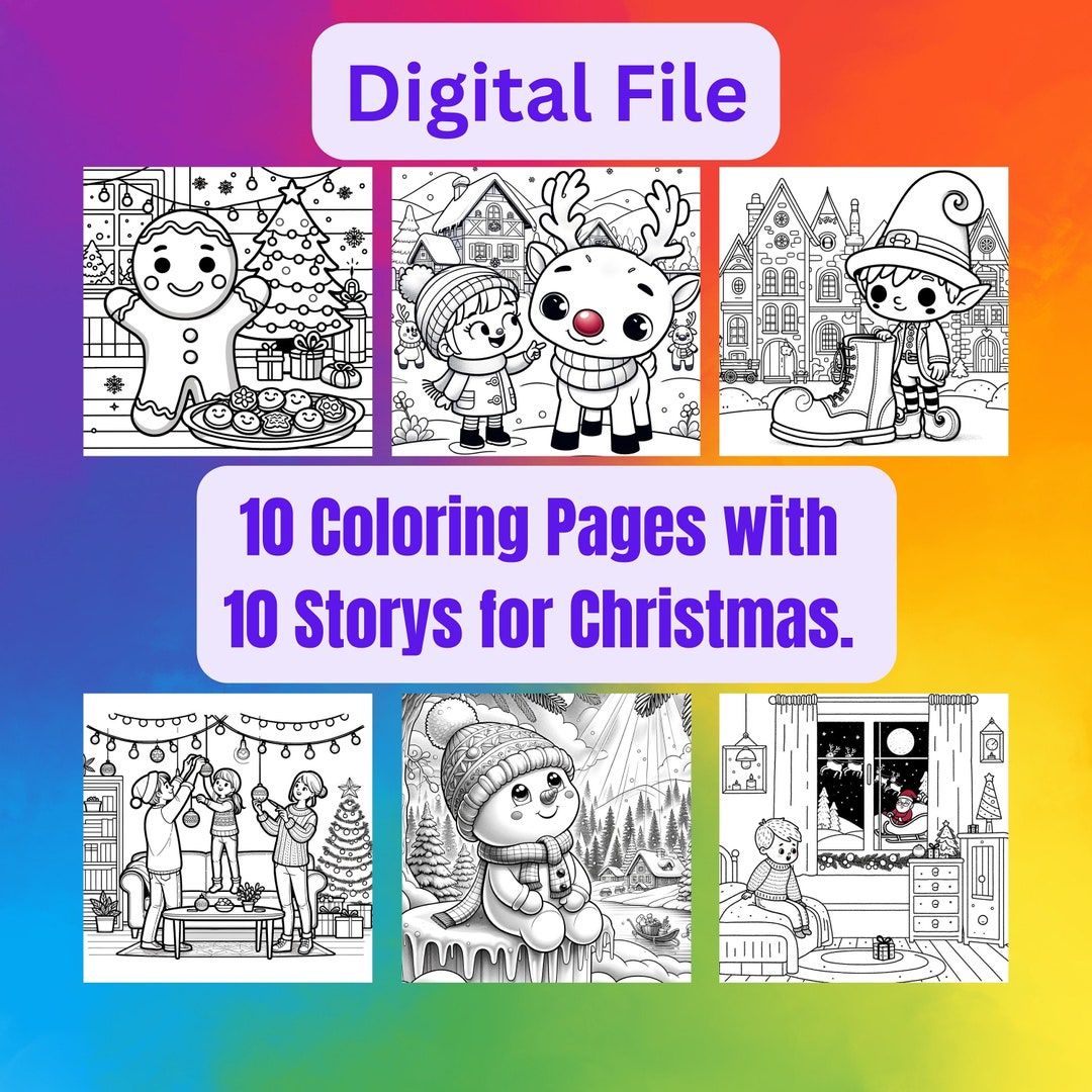 10 Magical Christmas Coloring Cards for Kids Creative Holiday Crafts ...